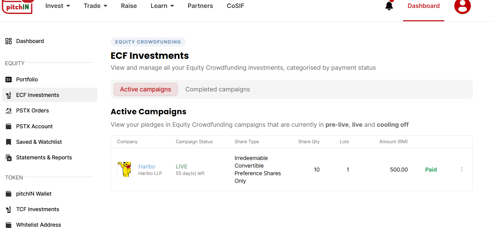 How to find my investment? – pitchIN Support